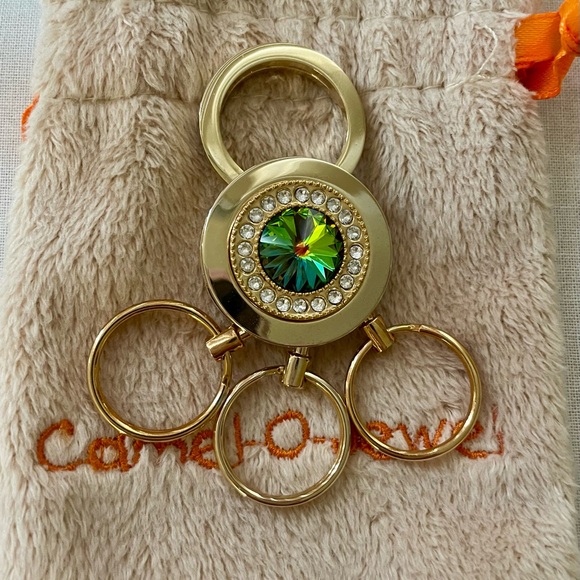 Burj Al Arab | Accessories | Burj Al Arab Gold Keychain With Green Gem ...